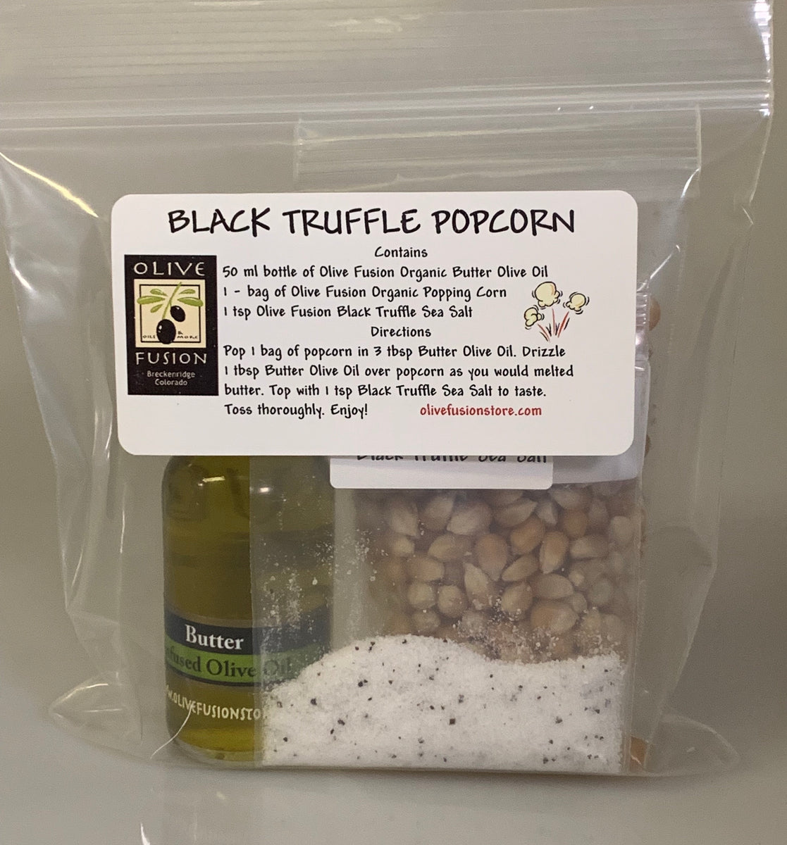 Black Truffle Popcorn Kits – olivefusionstore.com
